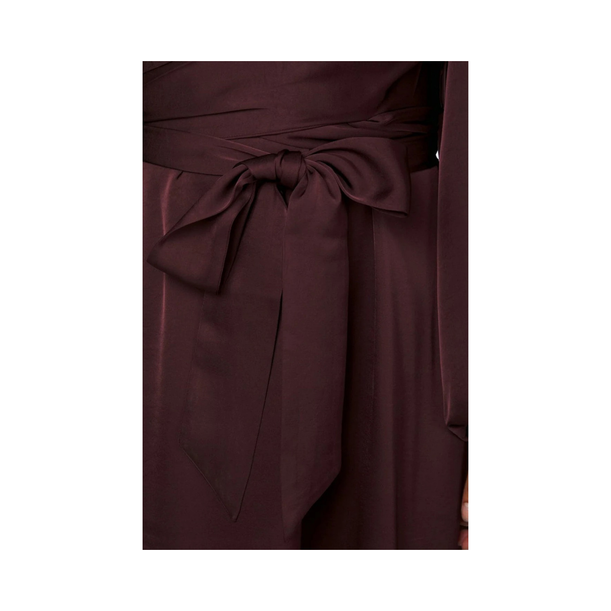 Colbie Heavy Sateen Dress - Burgundy